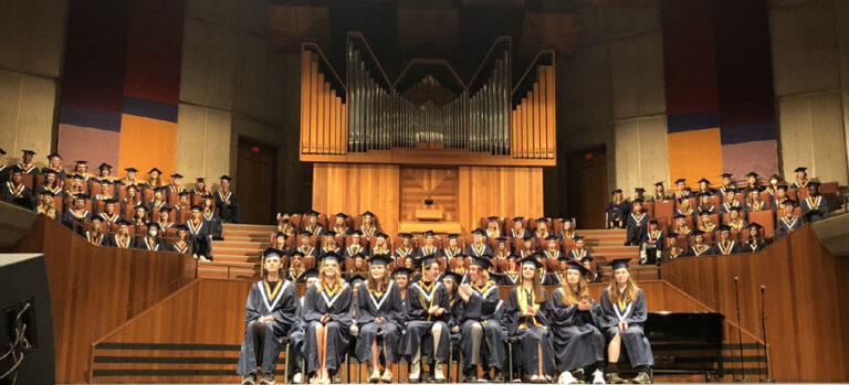 SD62 graduates crossing the stage - Island Social Trends