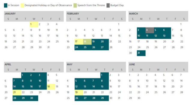 2025 BC Parliamentary spring session runs mid-February through May ...
